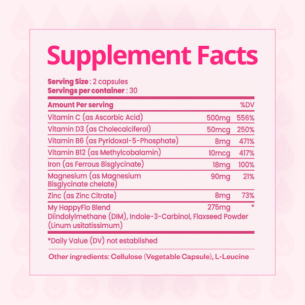 My Happy Flo | Plant Based Period Vitamins | Women's Hormone Health